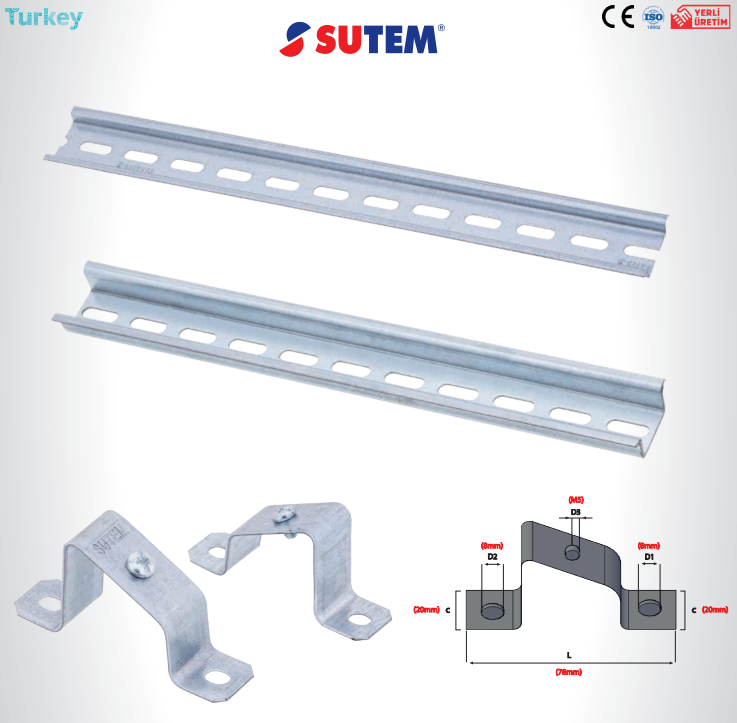 karakoyspot | Delikli Sac Ray TABAN 35X7,5MM - UZUNLUK 1MT